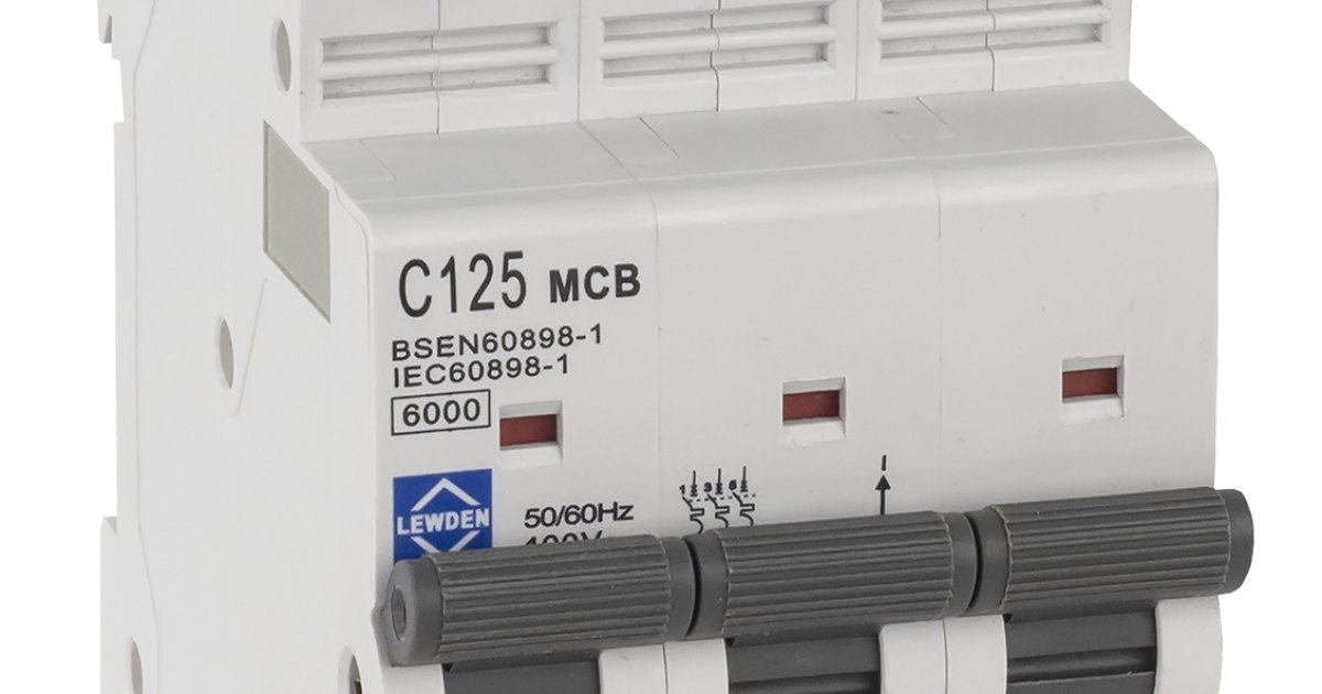 MCB 100A D Curve 3Pole 6kA - Lewden