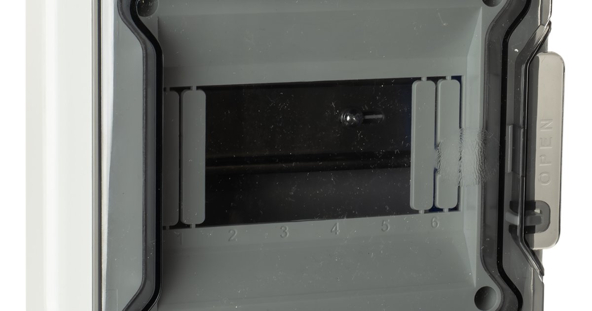 IP65 6mod plastic CU. Transparent door - Lewden