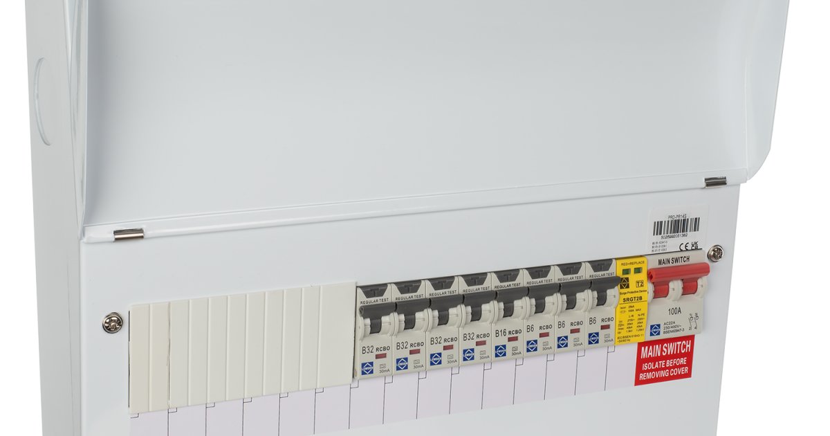 RCBO CU Populated T2 SPD Useable 14 ways - Lewden