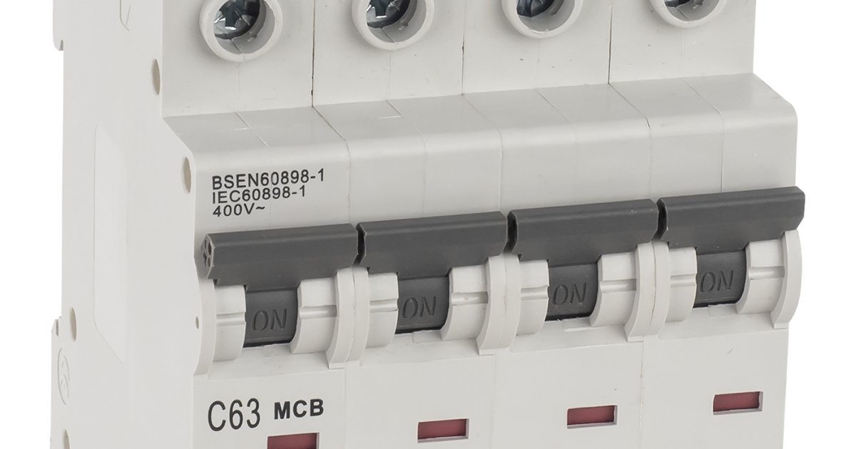 MCB 63A B Curve 4Pole 6kA - Lewden