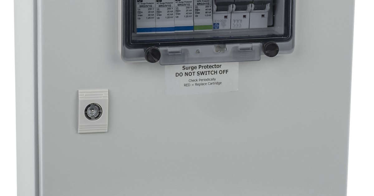 IP65 Steel Encl fitted with 3P T2 SPD - Lewden