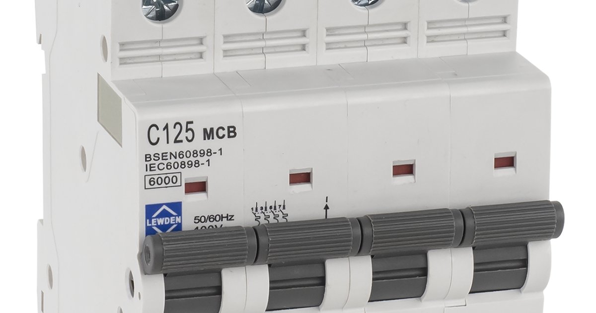 MCB 80A C Curve 4Pole 6kA - Lewden