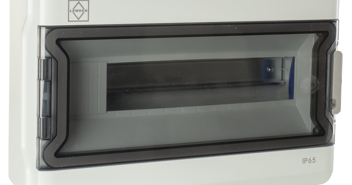 IP65 15mod plastic CU. Transparent door - Lewden