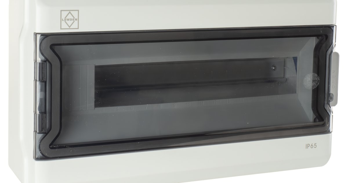 IP65 18mod plastic CU. Transparent door - Lewden