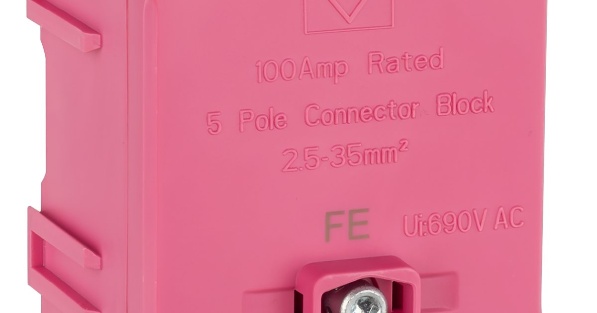 Distribution Terminal 100A 5 Way Pink - Lewden