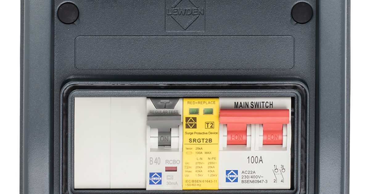 PRO IP65 CU 4W with 40A BIDIR RCBO & SPD - Lewden