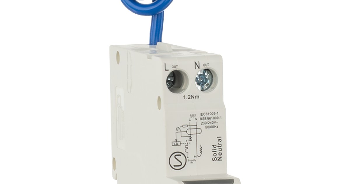 RCBO B32A 30mA 1MOD 1P+ Solid N - Lewden